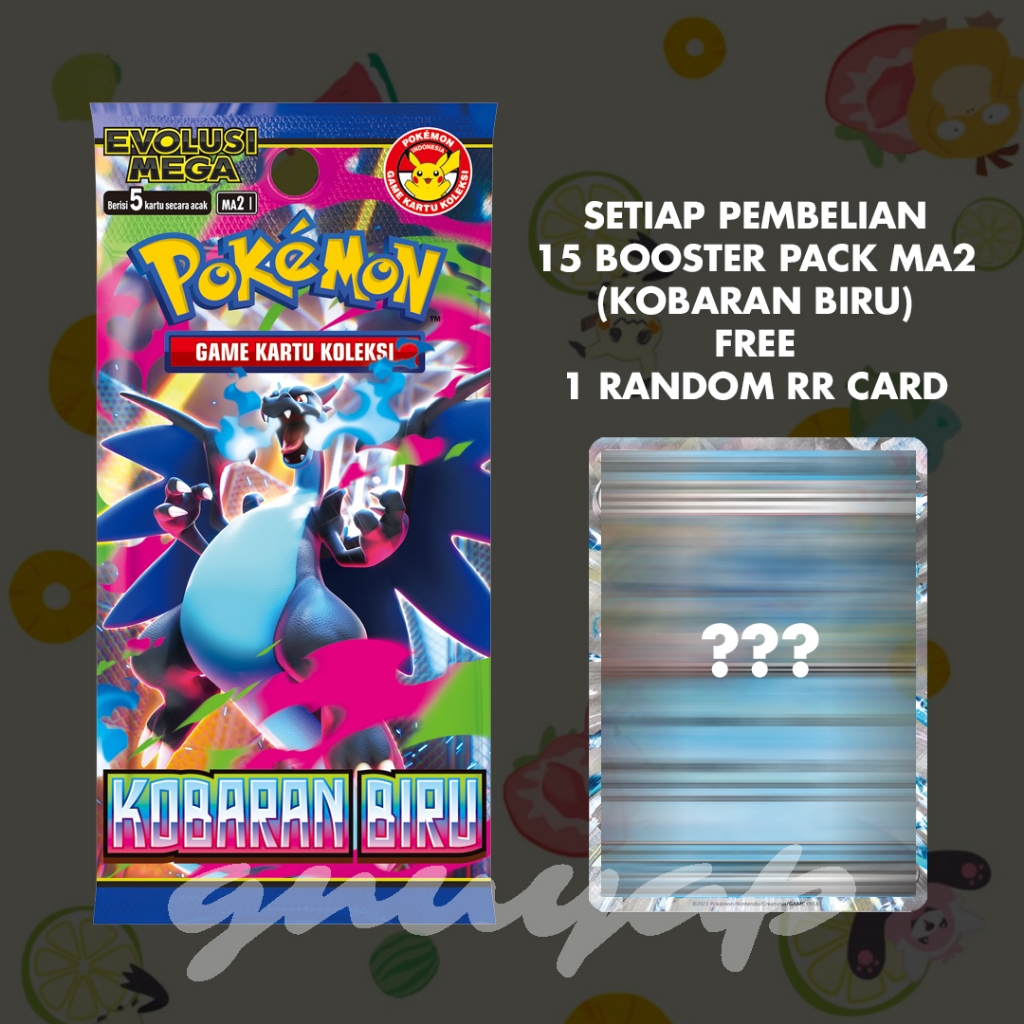 Jual kobaran biru MA2 inferno x M2 mega booster pack pokemon tcg ...
