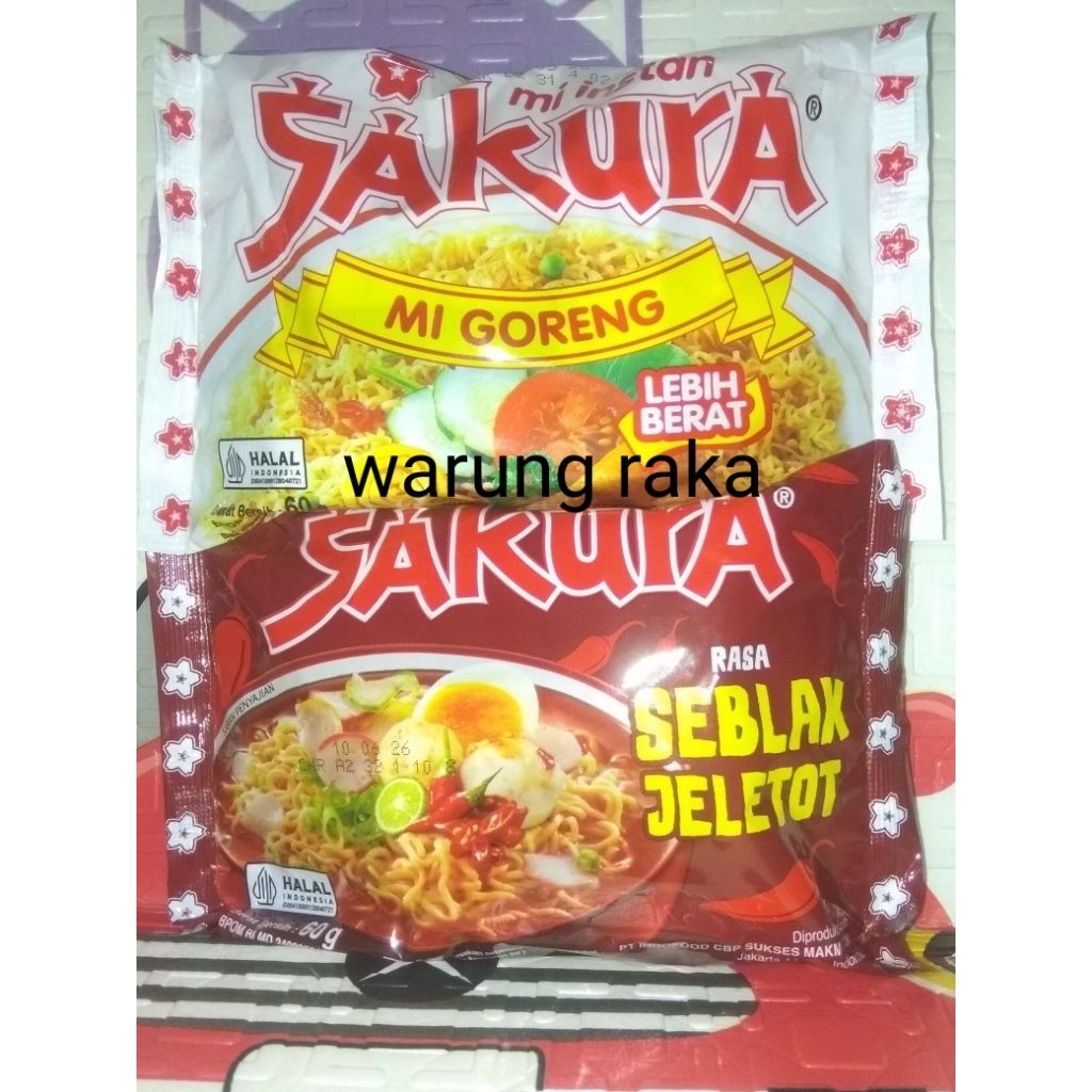 Jual mi sakura,mi instan mi goreng dan rasa seblak jeletot sakura jadul ...