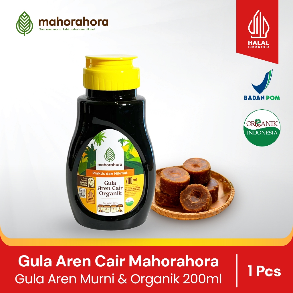 Jual Gula Aren Cair Organik Murni 200ml - Mahorahora Halal BPOM ...