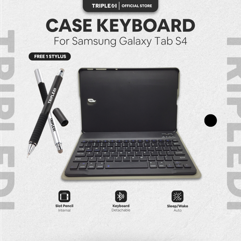 Jual TRIPLEDI Case Keyboard For Samsung Galaxy Tab S4 10.5 Inch 2018 ...