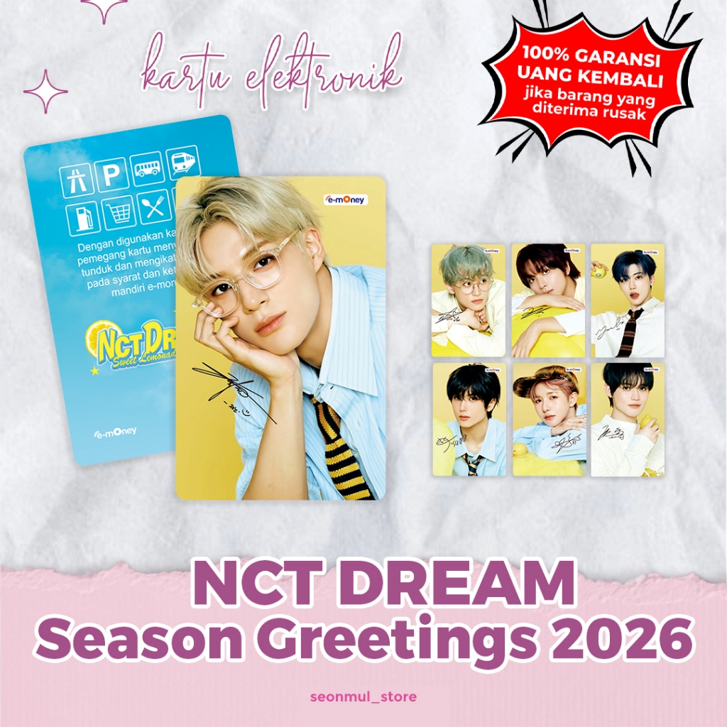 Jual KARTU ELEKTRONIK NCTDREAM SEASONS GREETING 2026 / EMONEY FLAZZ ...
