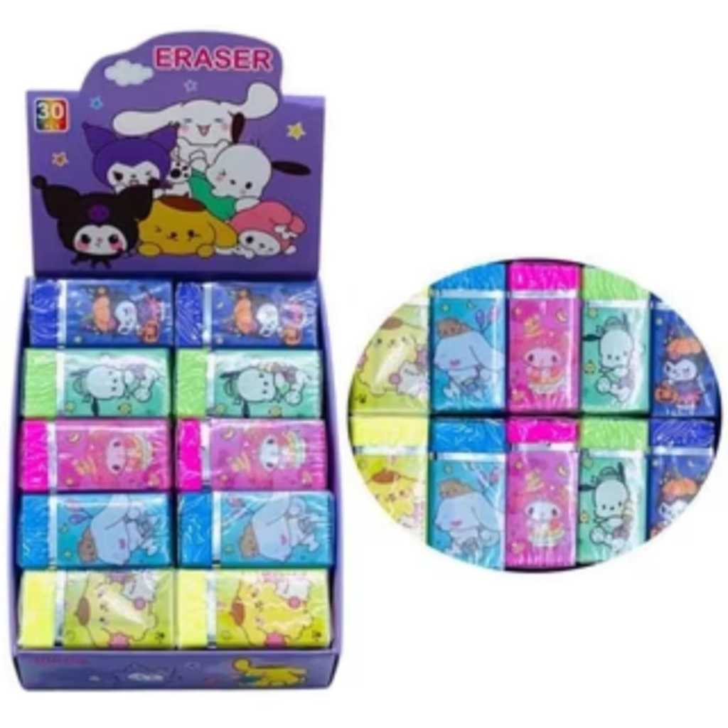 Jual 1 Box isi 30 Pcs Penghapus Warna Edisi karakter Bebas Debu ...