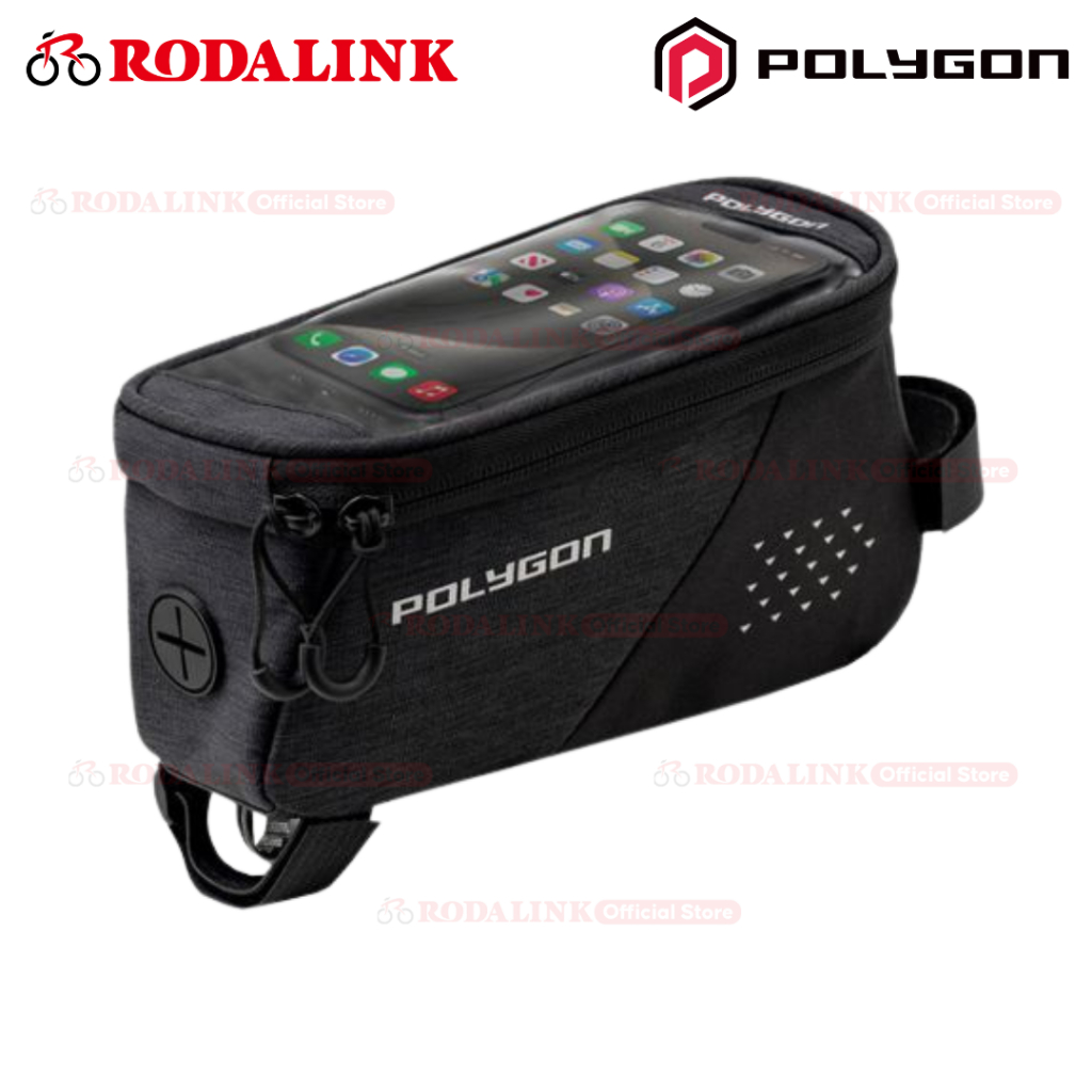 Jual Polygon Top Tube Bag Sepeda with Phone Display – Tas Frame ...