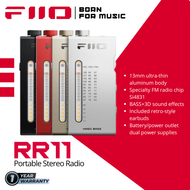 Jual FiiO RR11 Portable HiFi FM Stereo Radio Receiver with Analog PVR ...
