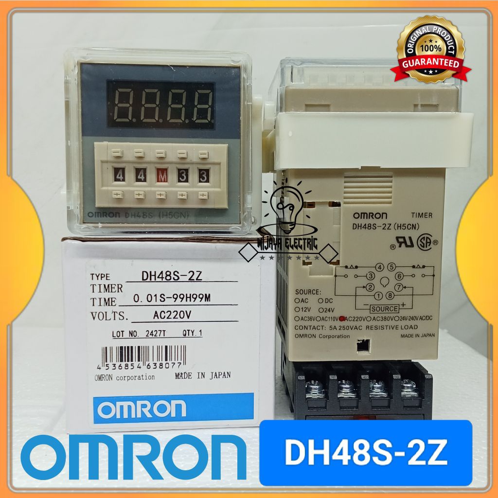 Jual DH48S-2Z Timer Digital Time delay relay dh48s 2z 220vac + socket ...