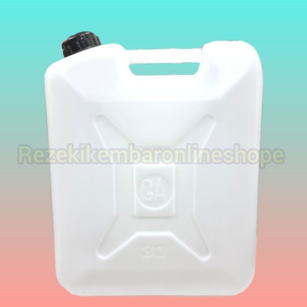 Jual Jerigen Plastik GA 30 Liter Putih 2 Tutup Baru | Shopee Indonesia