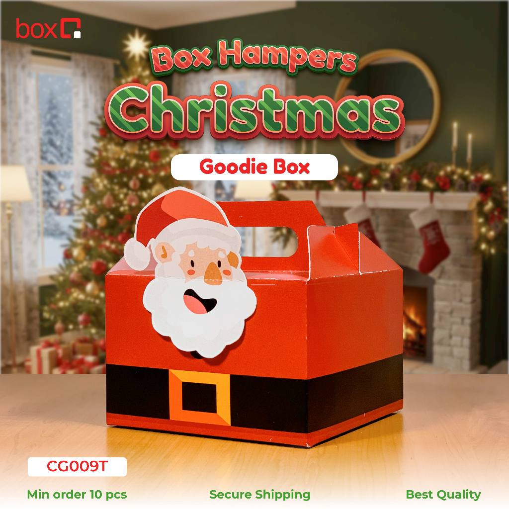 Jual Box Hampers Natal Santa 15x15x10 cm – Kotak Kado Christmas Goodie ...