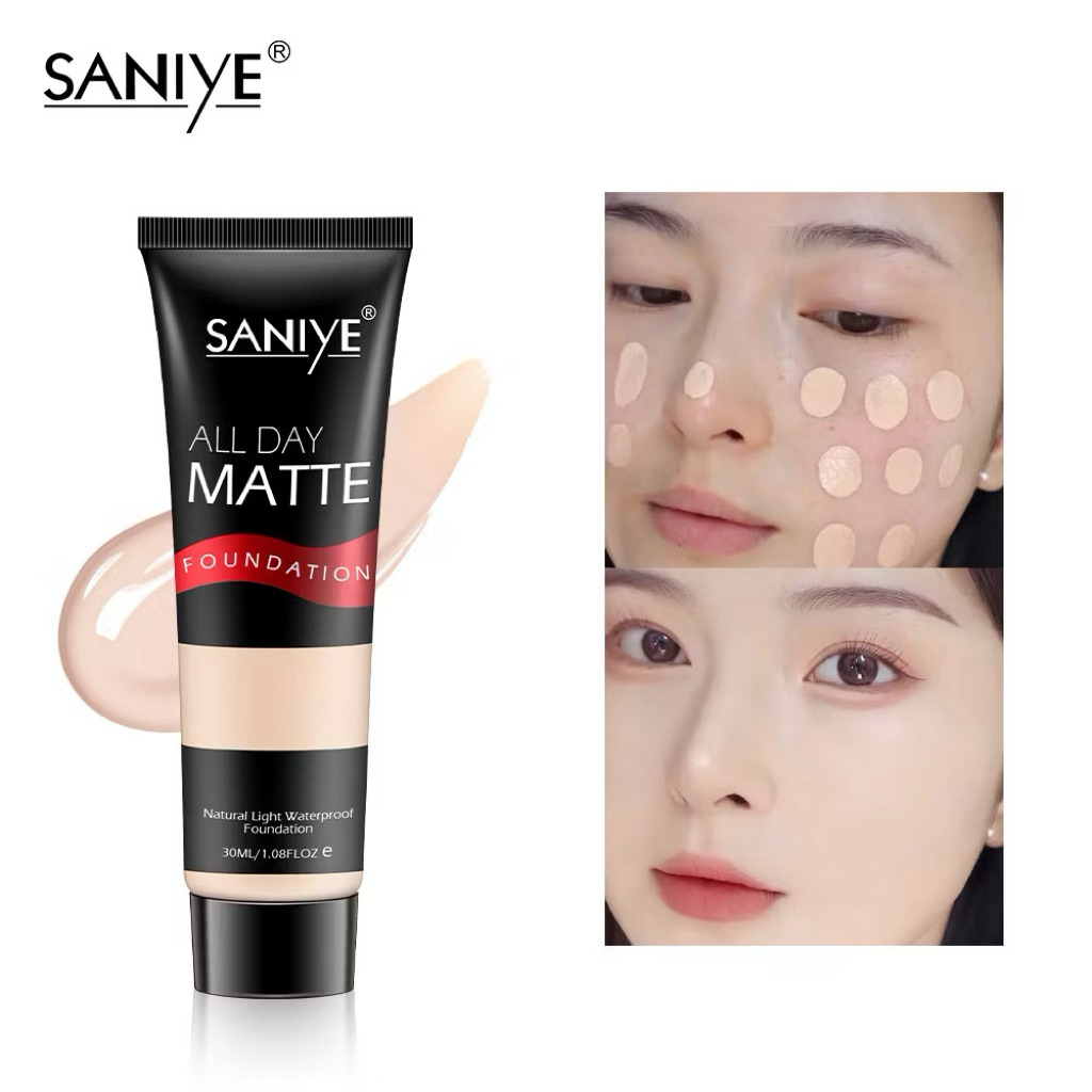 Jual SANIYE Foundation Cair Matte Poreless Liquid Foundation Dengan ...