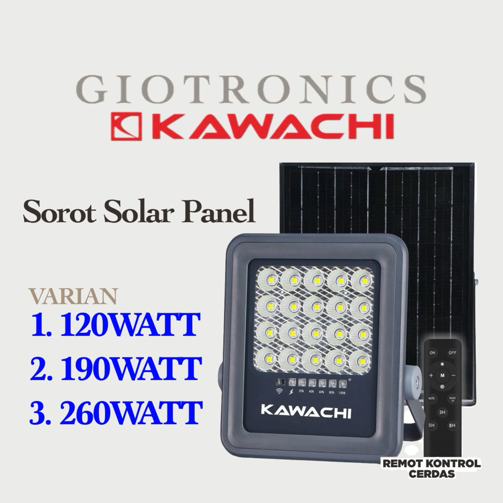 Jual KAWACHI LED SOLAR PANEL FLOOD LIGHT LAMPU SOROT TENAGA SURYA 120W ...