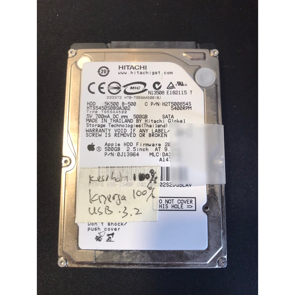 Jual Hardisk laptop HITACHI 500gb sentinel 100% | Shopee Indonesia
