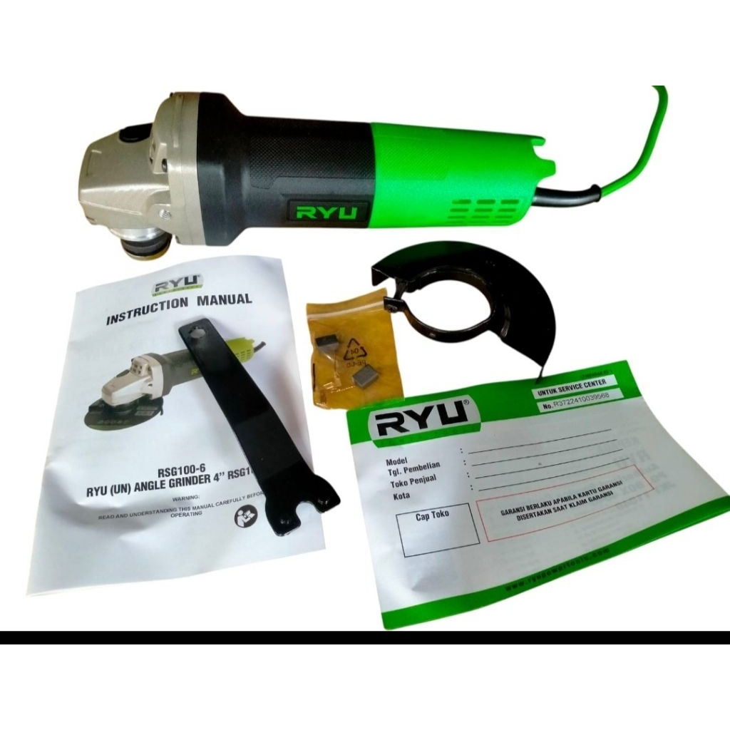 Jual RYU POWER TOOL GERINDA GURINDA TANGAN LISTRIK 4 INCI RSG 100-6 ...