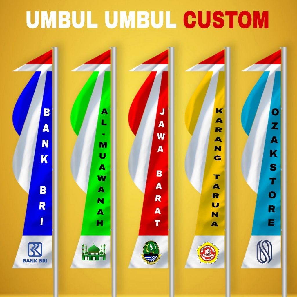 Jual Umbul Umbul Custom Tulisan dan Logo Bebas Request | Shopee Indonesia