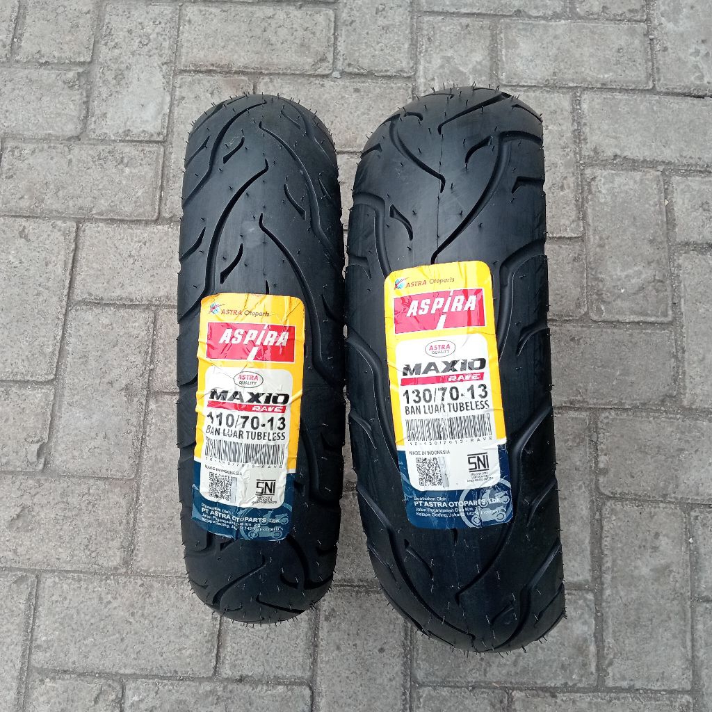 Jual BAN LUAR MOTOR MATIC RING 13 ASPIRA TUBLES 130/70-13 || 110/70-13 ...