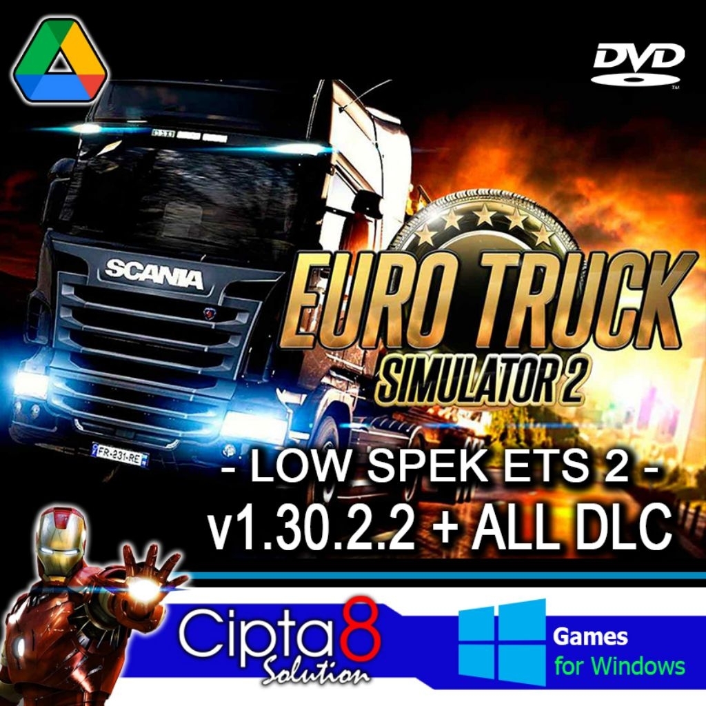 Jual EURO TRUK SIMULATOR 2 / ETS 2 V1.30.1.3s + 54 DLC PC GAME OFFLINE ...
