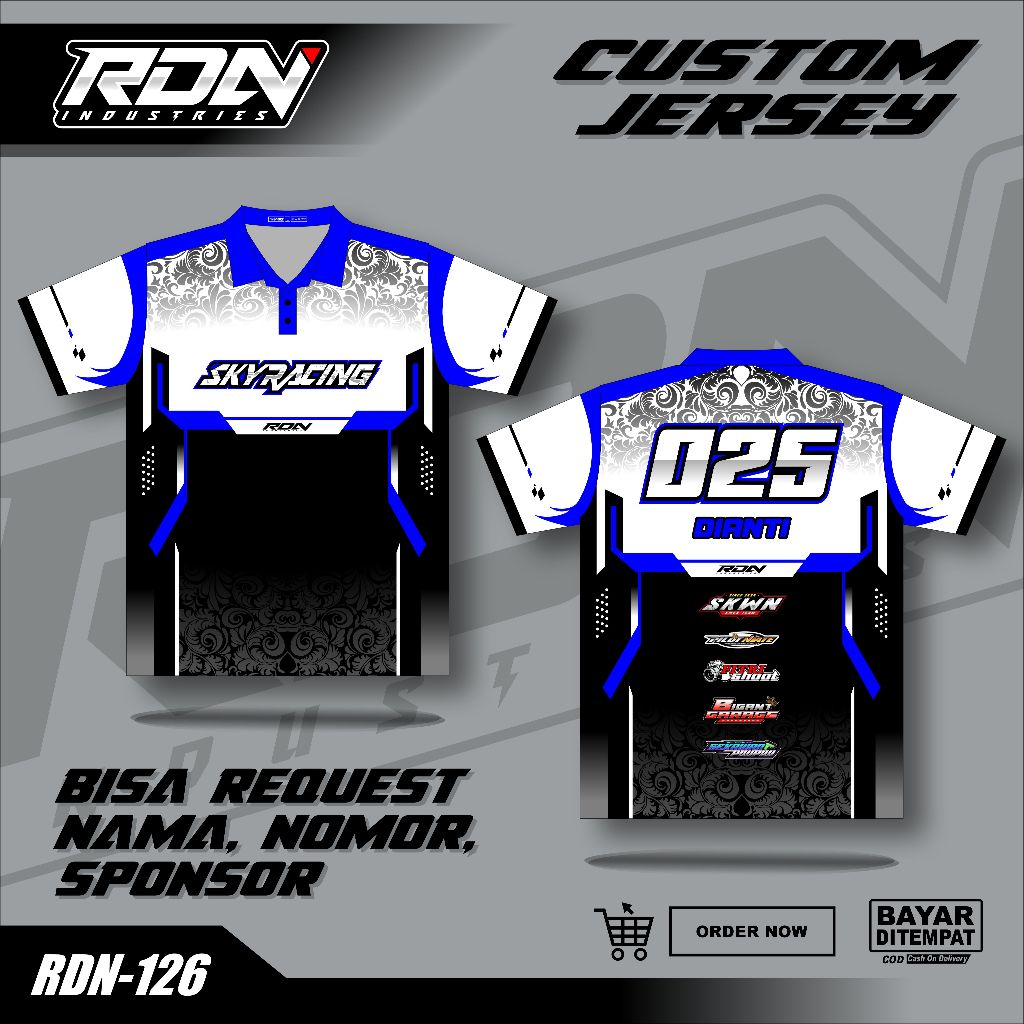 Jual Jersey Racing Baju Kaos Jersey Racing Custom Full Printing Jersey ...