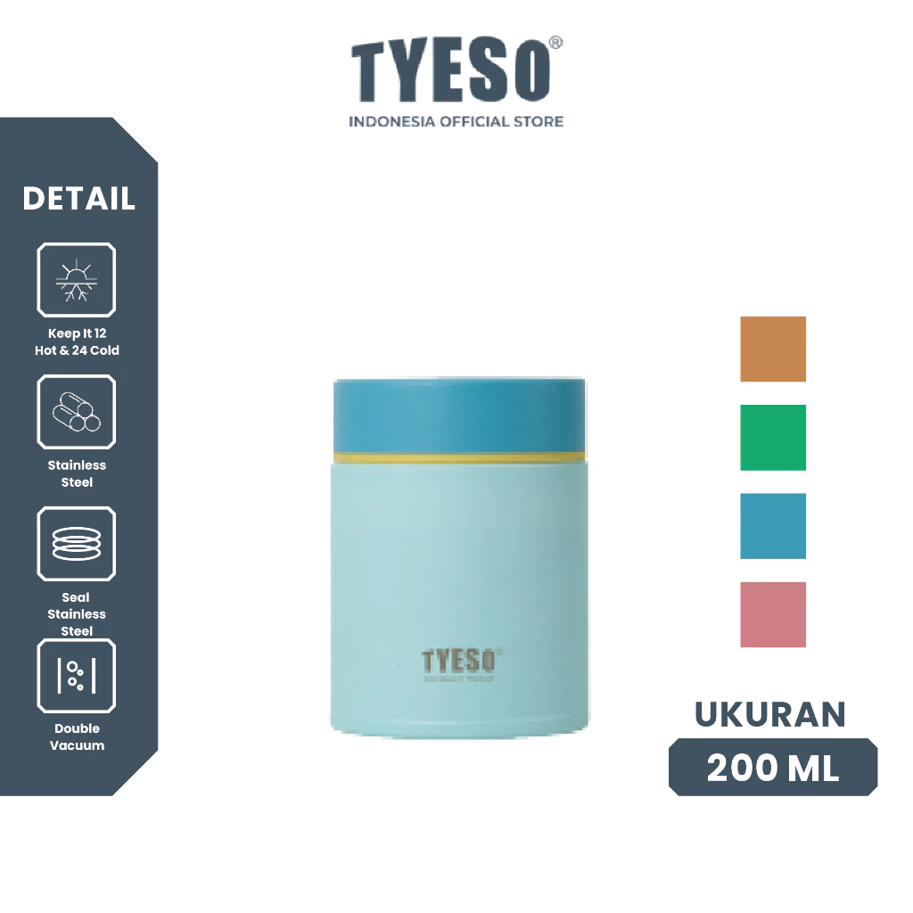 Jual [SUS 316] Tyeso Food Jar Termos Nasi Sup Bubur Mini 200ML TS-01038 ...