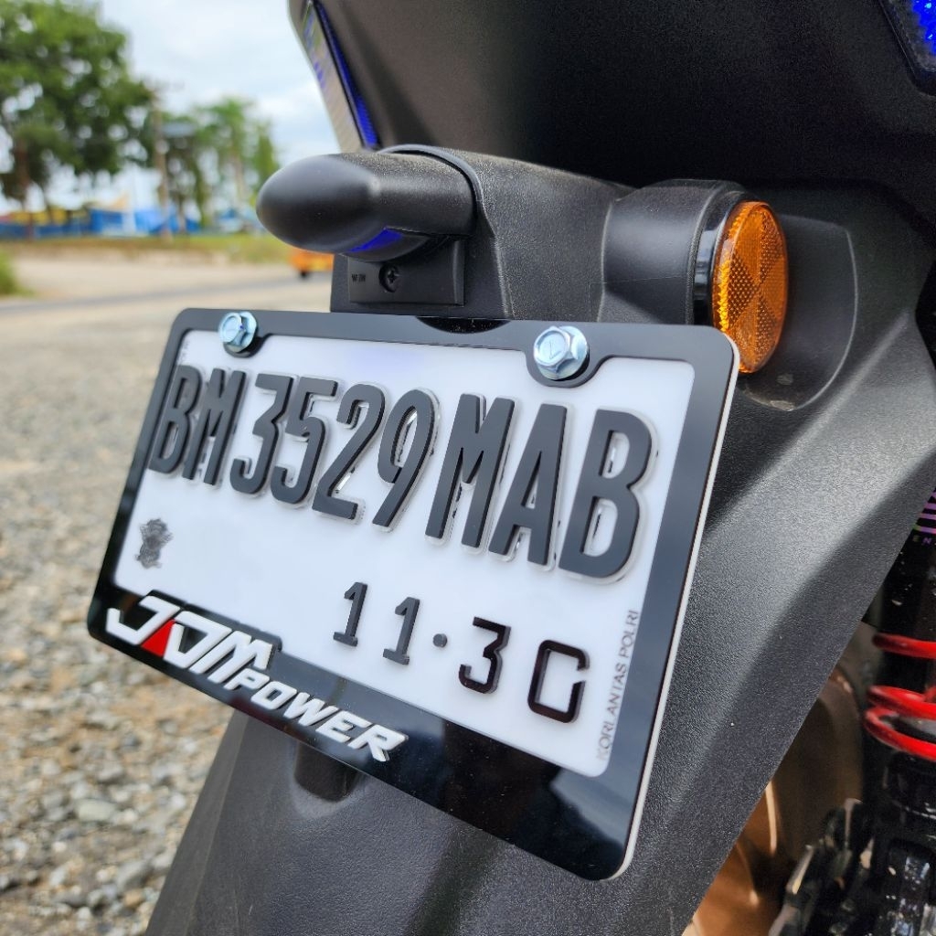 Jual Costum plat nomor motor Akrilik timbul Model JDM - Plat nomor ...