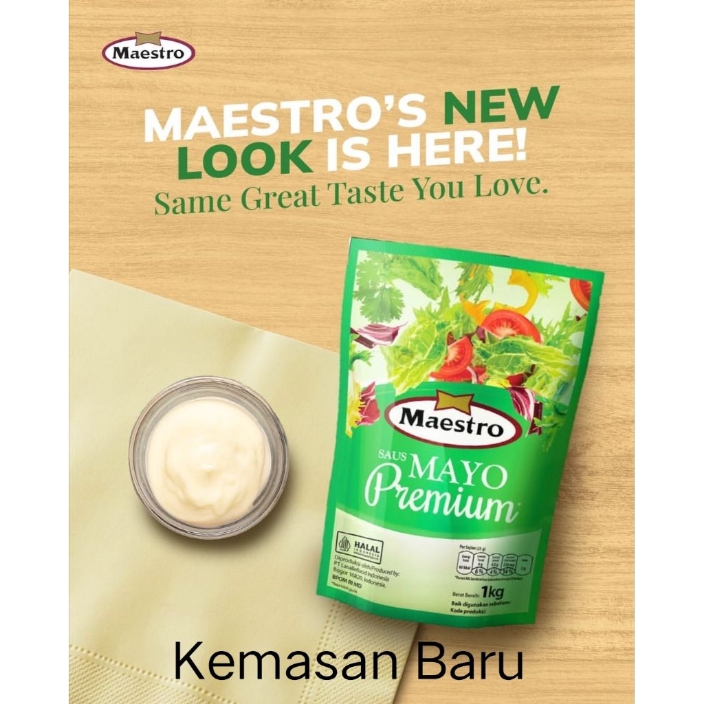 Jual Mayonaise maestro 1kg/light mayo refill pouch 1kg | Shopee Indonesia