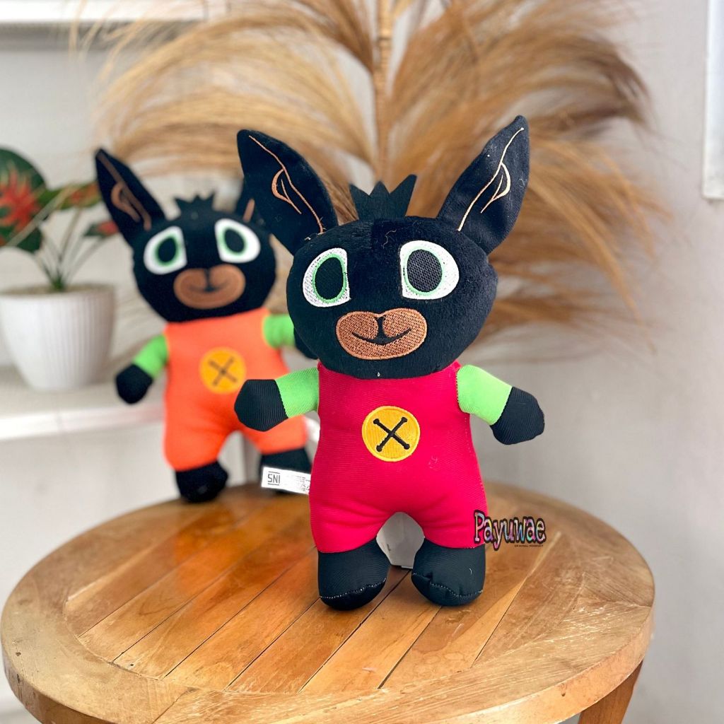Jual Boneka Bing Bunny Mewah 25cm Kartun Kelinci Hitam Baju Oren Mainan ...
