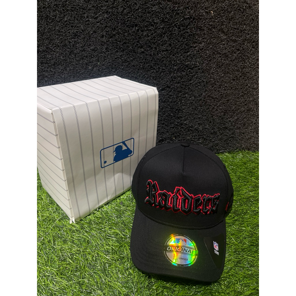 Jual Logo Raiders Tulisan Hitam List Merah Topi Premium Pria Wanita ...