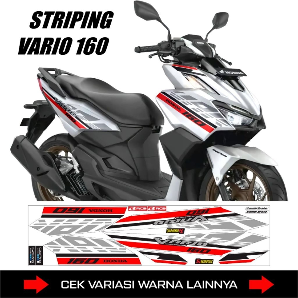 Jual Striping Honda Vario 160 New Abs & Cbs / Sticker Motor Vario 160 ...
