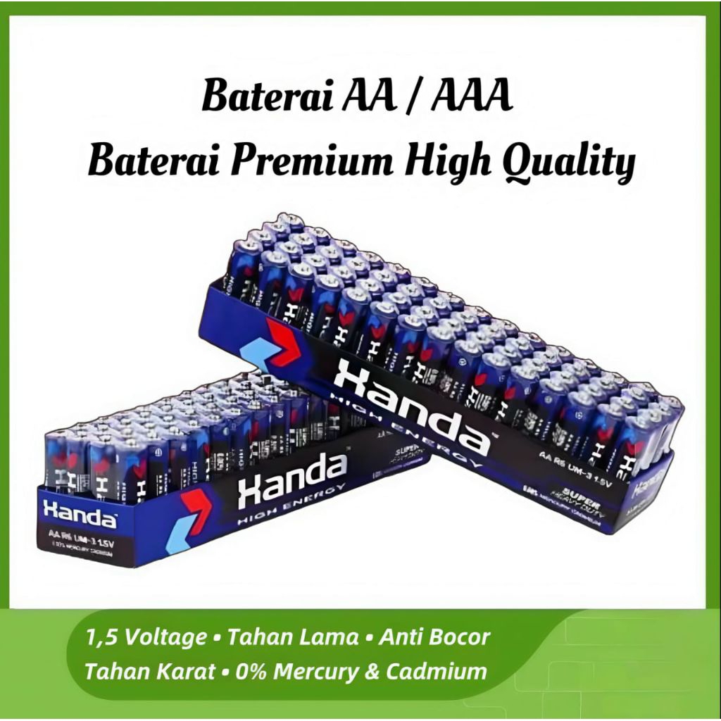 Jual (60 Pcs) AAA/A3 Baterai AA/A2 Baterai AC/Baterai Remote TV/Baterai ...