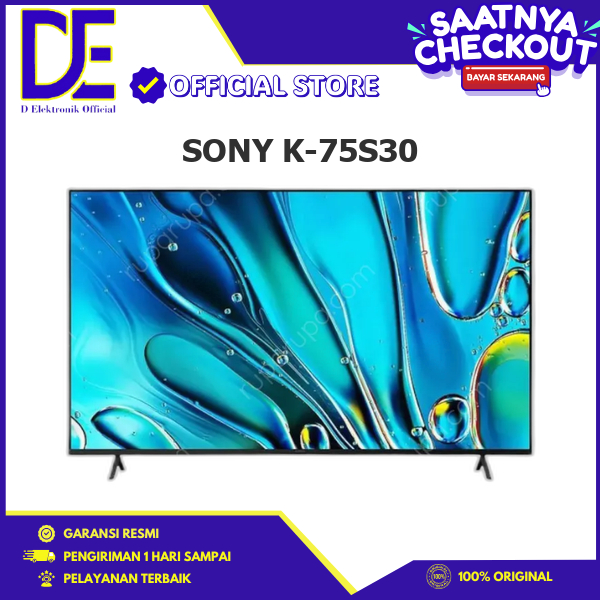 Jual SONY K-75S30 GOOGLE TV 75 INCH 4K UHD DOLBY VISION ATMOS | Shopee ...