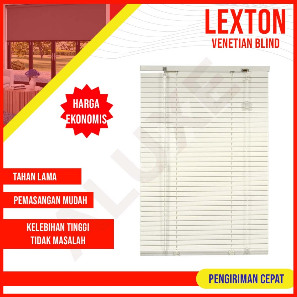Jual Venetian Blind LEXTON Ukuran Jadi / Horizontal Blind / Tirai Gulung Aesthetic / Kerai ...