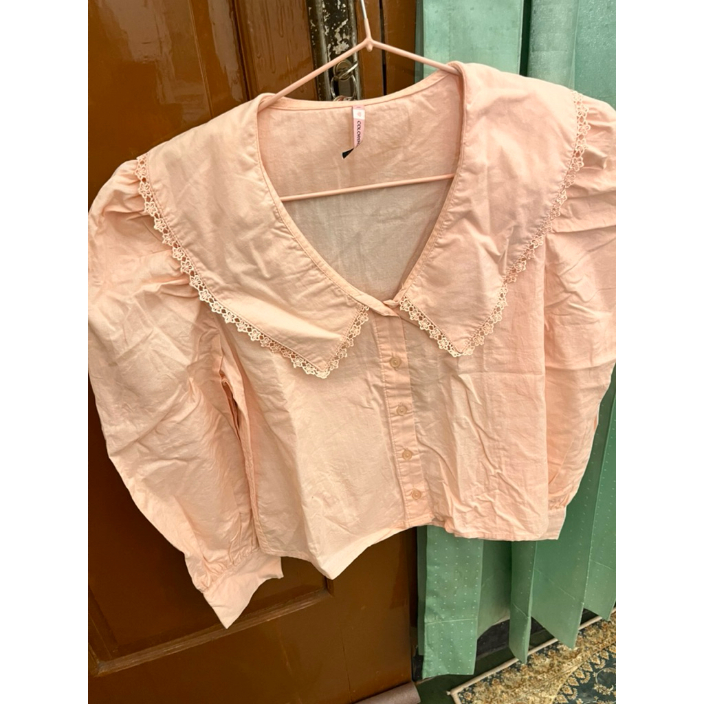 Jual Blouse Pink Colorbox | Shopee Indonesia