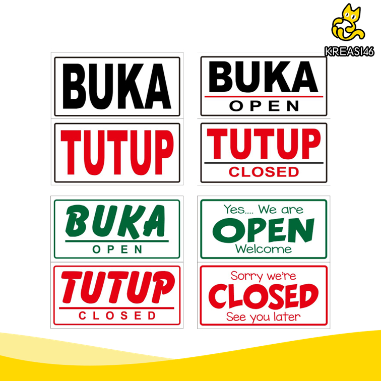 Jual SIGN AKRILIK OPEN CLOSED BUKA TUTUP UKURAN 10CM X 20CM | Shopee ...
