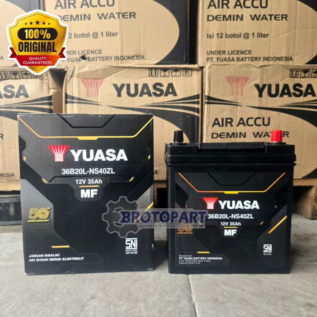 Jual Aki Mobil YUASA NS40ZL 36B20L MF Aki Kering 12Volt 35Ah ORIGINAL ...