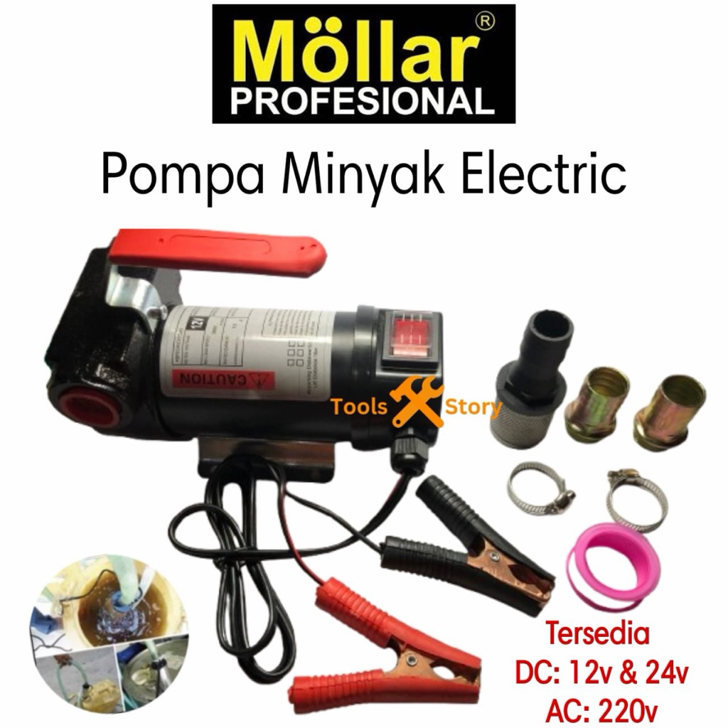 Jual MOLLAR Pompa Minyak Olie Oli Solar Elektrik Electrick DC Aki 12v ...