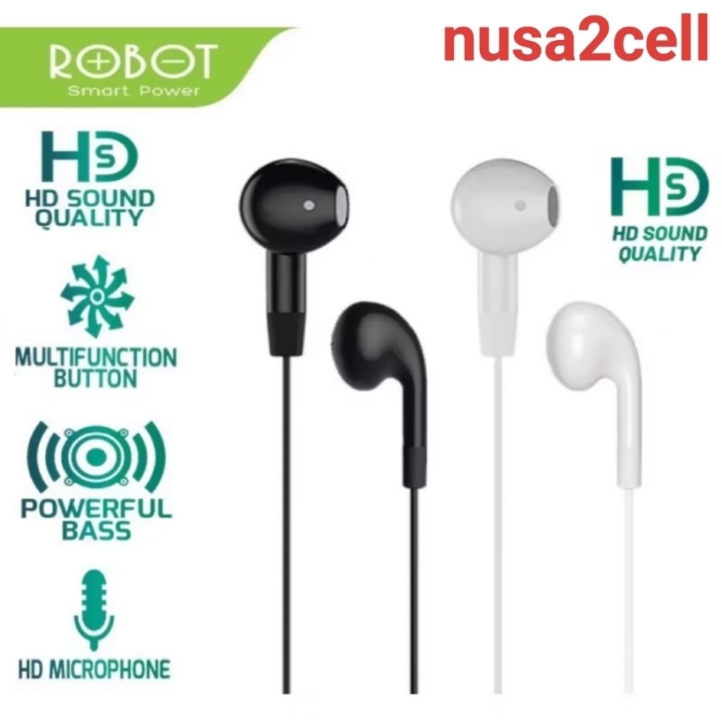 Jual ROBOT RE50 Headset ROBOT RE50 Earphone / Hf / Handsfree / Headset ...