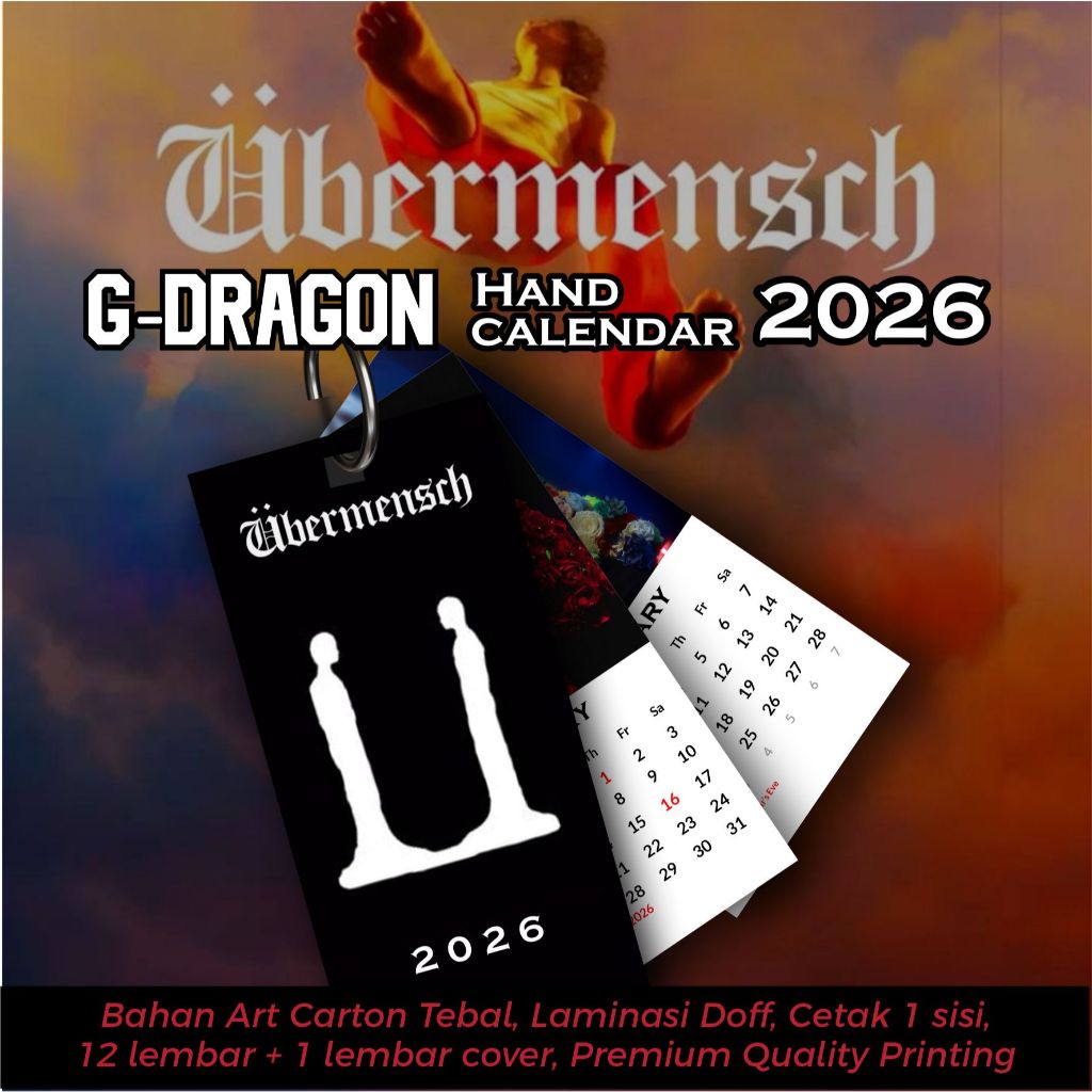 Jual HAND CALENDAR MINI KALENDER 2026 G-DRAGON KWON JIYONG GD EDISI ...