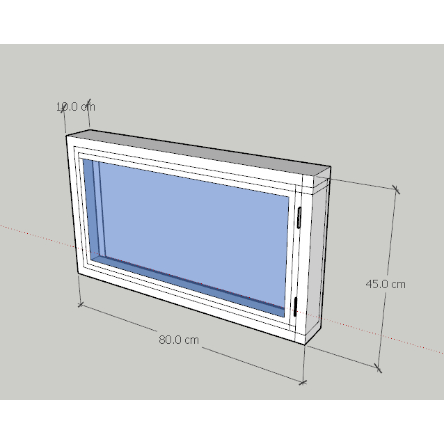 Jual Jendela engsel samping ukuran TxP = 45x80 Kusen 4 inchi Alx ...