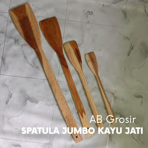 Jual SPATULA KAYU JATI 4 UKURAN / Sodet kayu jadi ukuran super jumbo ...