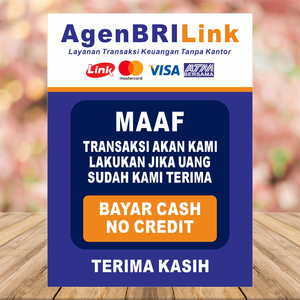Jual Stiker Agen BRI Link Baru Bisa Request Tulisan dan Gambar | Shopee ...