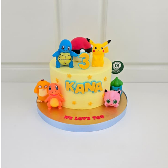 Jual CAKE POKEMON UK 15CM SEMI FONDANT (MAINAN) / KUE ULANG TAHUN ...