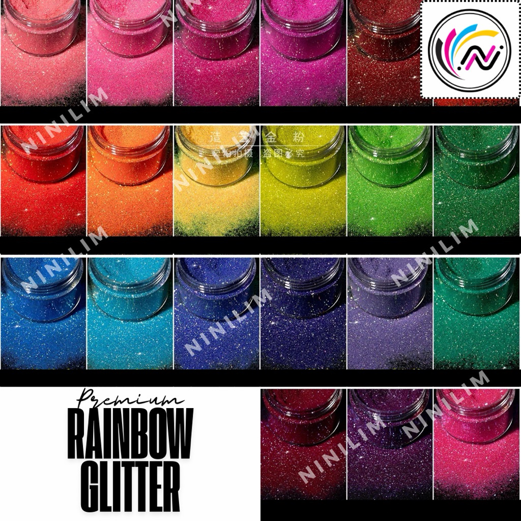 Jual [NINILIM] KILOAN GLITTER RAINBOW PREMIUM PELANGI Dekorasi Wedding ...