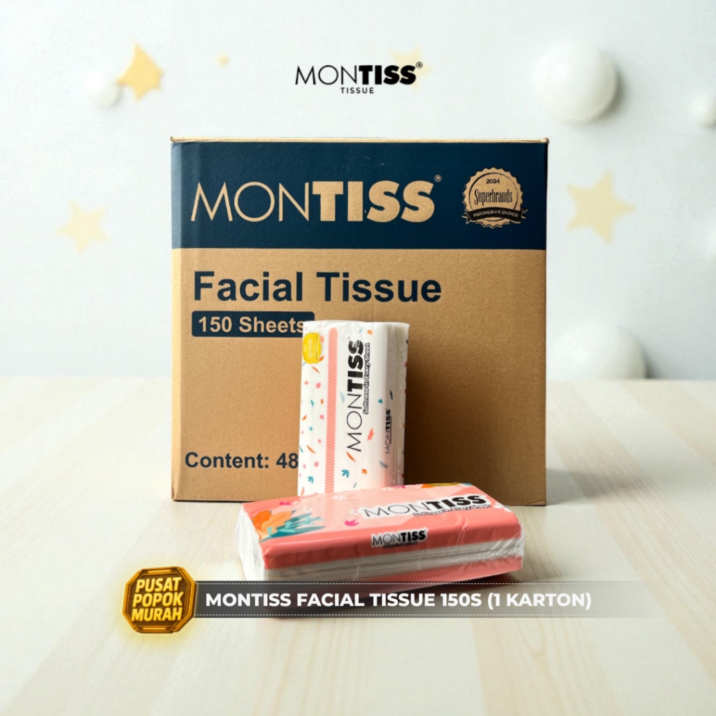 Jual MONTISS FACIAL TISSUE 150 SHEET (1 KARTON) | Shopee Indonesia