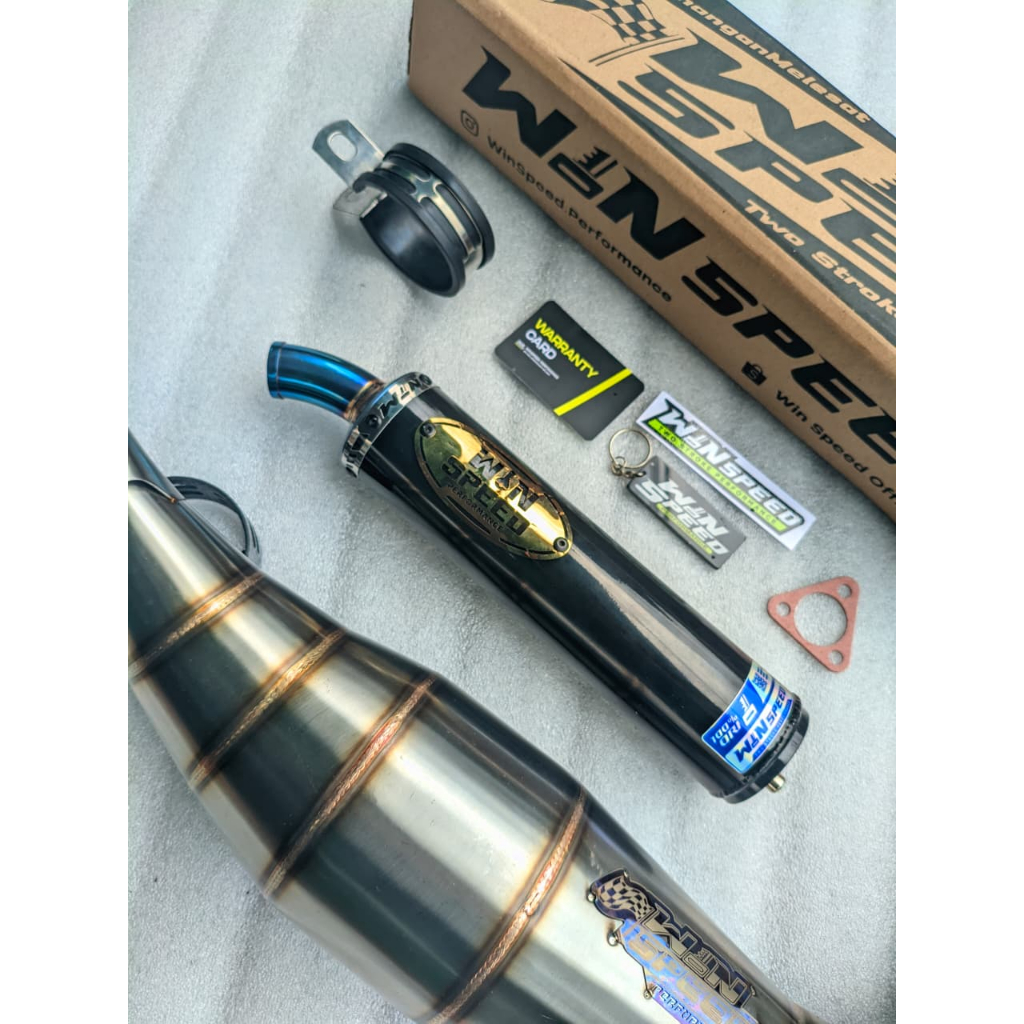 Jual Knalpot full set rx king kolom repsol logo emboss /emblem gold ...