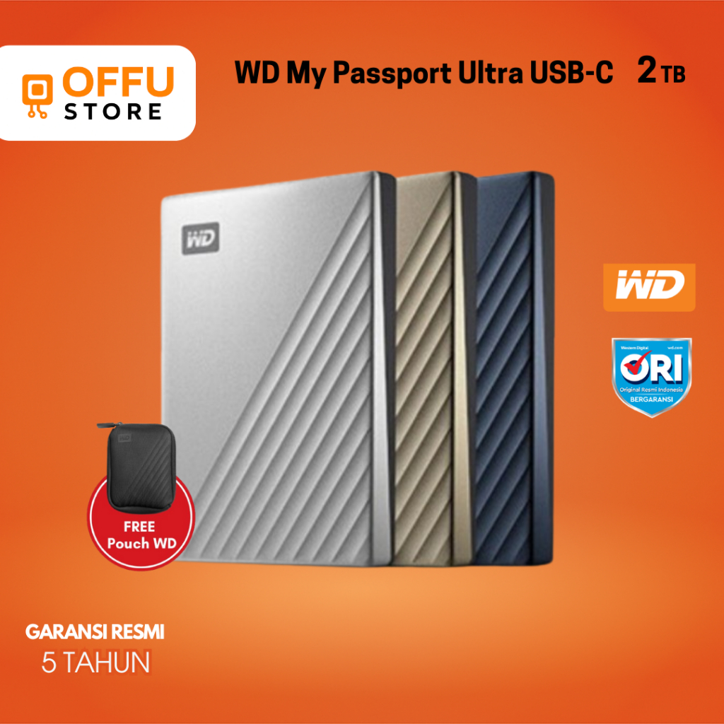 Jual WD MY Passport Ultra USB-C 2TB USB Type C USBC hd hdd hardisk ...