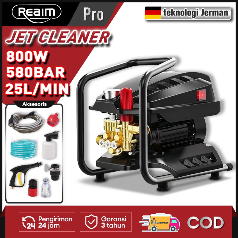 Jual Reaim Jet Cleaner Prajurit Hitam Pro Lite 800Watt 580Bar Mesin ...