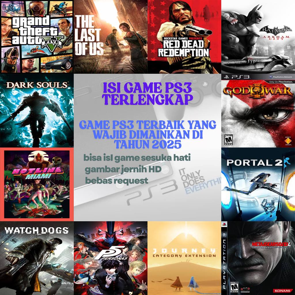 Jual Isi Game PS3 Terbaru & Terlengkap 2025 – Gambar Jernih, Bisa ...
