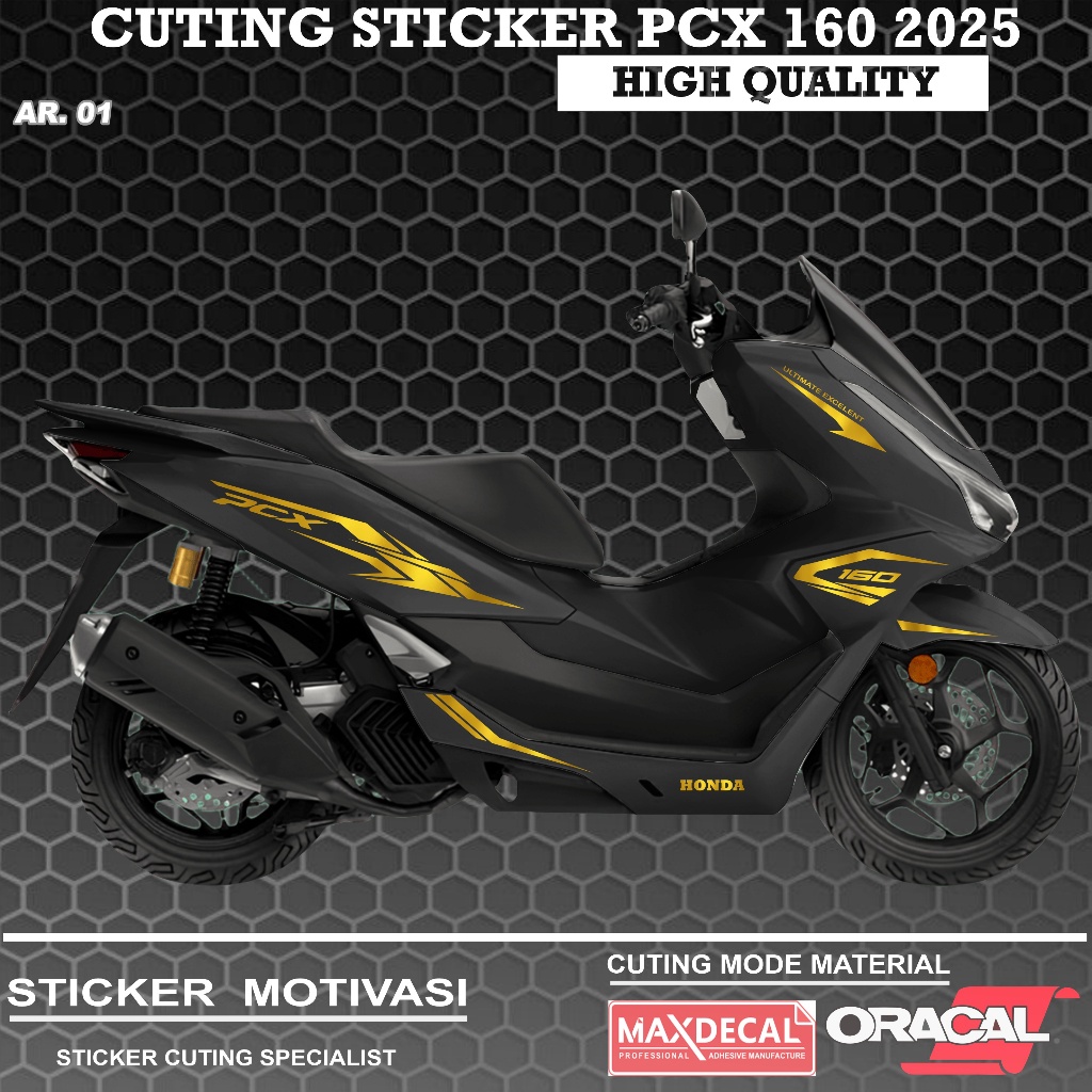 Jual CUTING STICKER HONDA PCX NEW 160 2025 STICKER MOTIF SIMPLE STICKER ...
