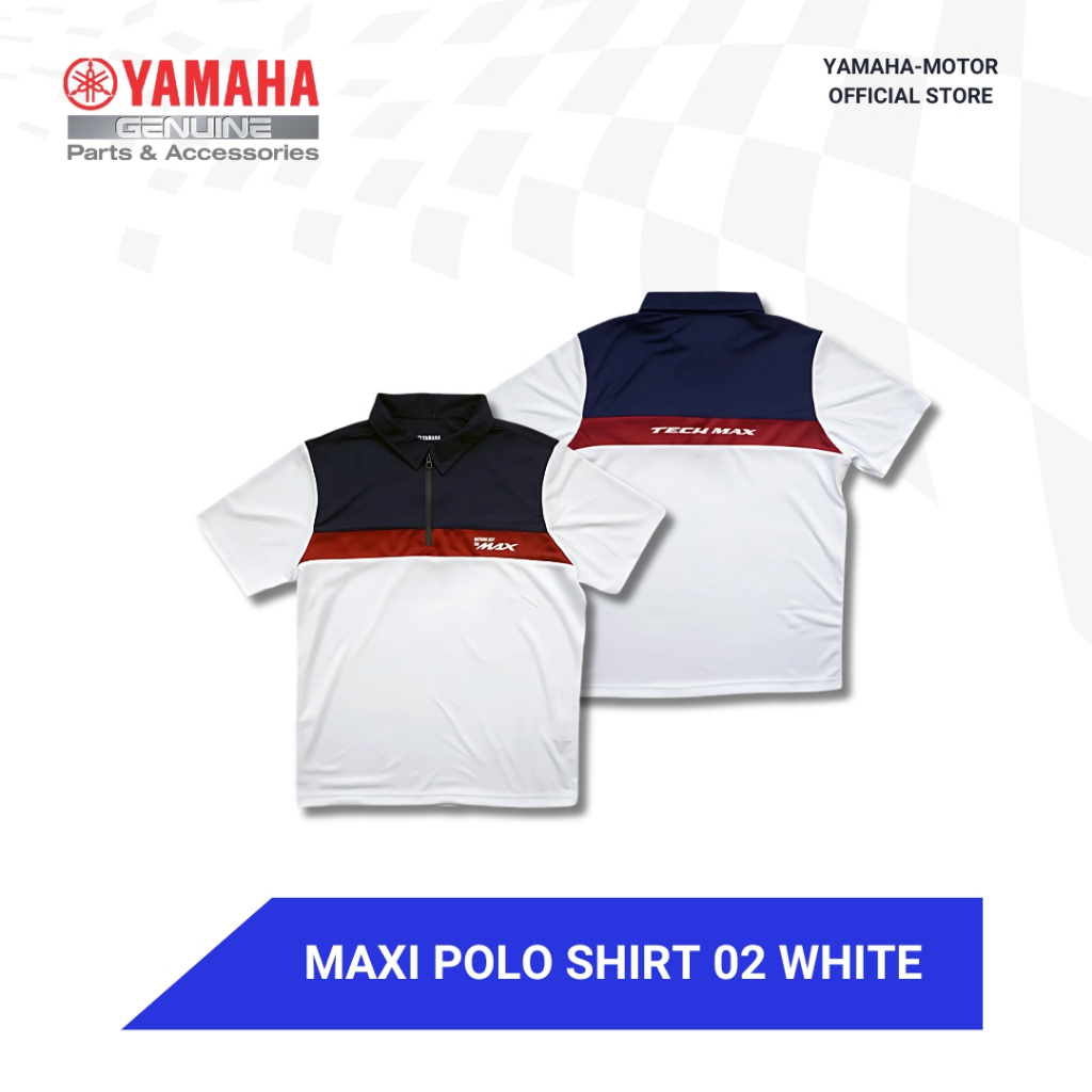 Jual Yamaha Max Polo Shirt 02 White | Shopee Indonesia