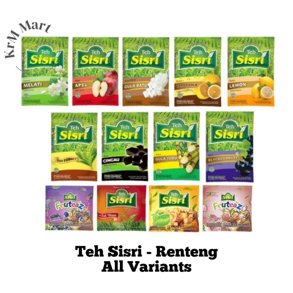 Jual Teh Sisri 1 renteng renceng all varian isi 10 sachet tea minuman ...