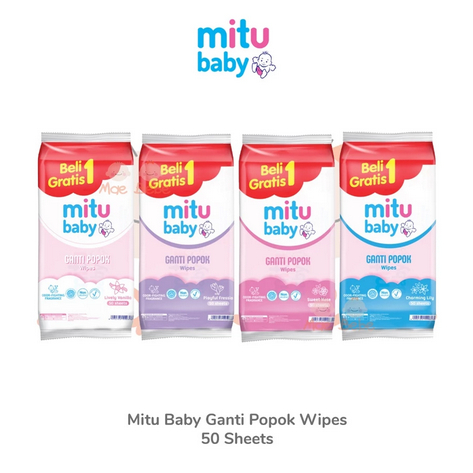 Jual Tissue Basah Mitu Baby Tisu Basah Bundle 50+50 Sheets Non Alkohol ...