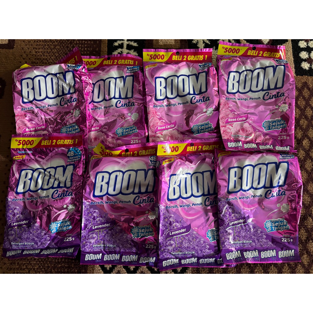 Jual Deterjen Boom 225gram 8pack (sesuai gambar) | Shopee Indonesia