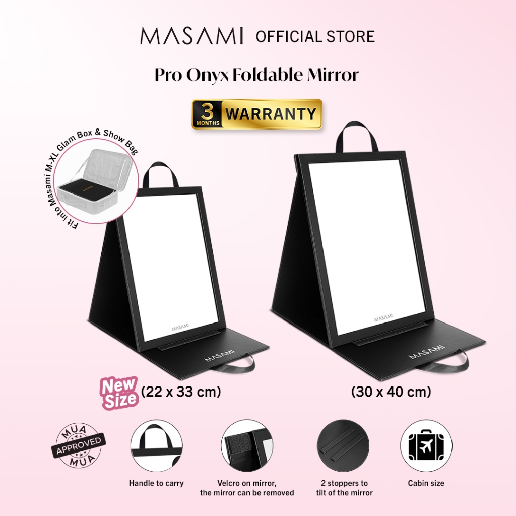 Jual Masami Pro Onyx Foldable Mirror / Cermin Anti Pecah Tahan Banting ...